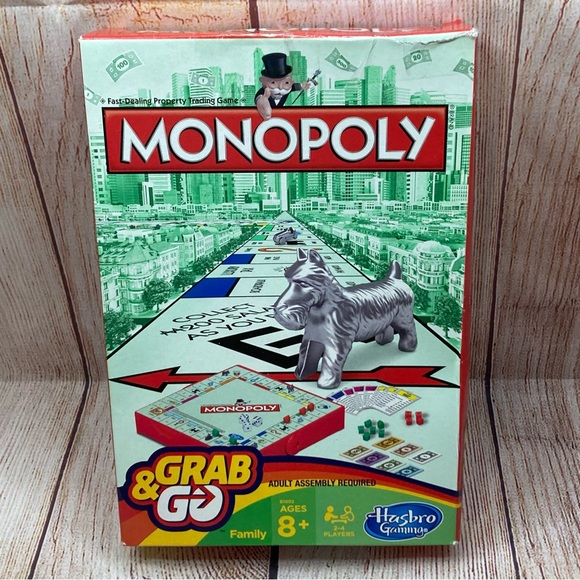 Hasbro | Toys | Monopoly Grab Go Family Board Game Hasbro Gaming | Poshmark